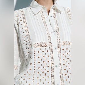 Zara | Tops | Nwt Zara Embroidered Cotton Shirt | Poshmark
